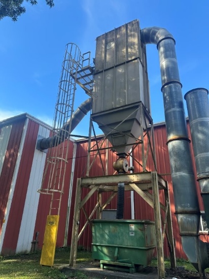 SDC 5 X 8ft Bag House Dust Collector With Rotary Airlock Feeder Dust ...
