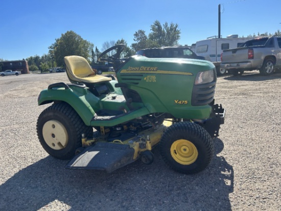 John Deere X475 riding lawn tractor w/Kawasaki motor & wheel weights ...