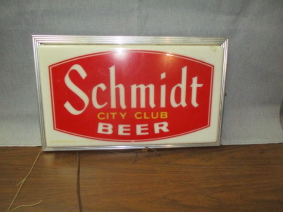 Schmidt Beer Lighted Sign | Online Auctions | Proxibid