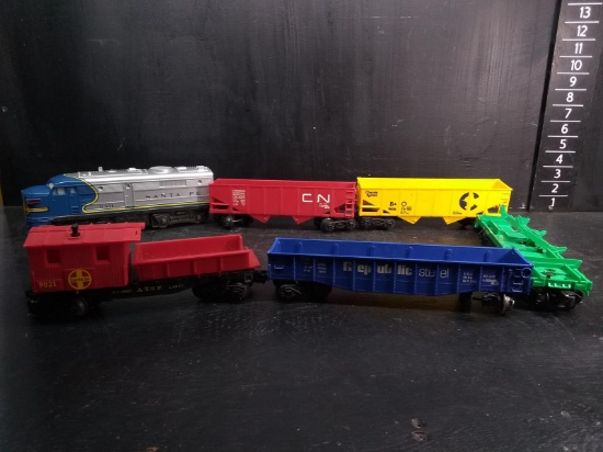 Antique Train Set-Lionel 027 Gauge Santa Fe Freight | Art, Antiques ...
