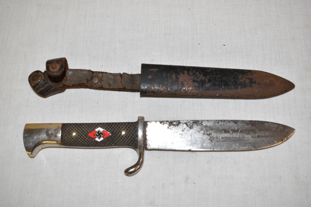 WWII German Nazi Youth Knife with Scabbard | Proxibid