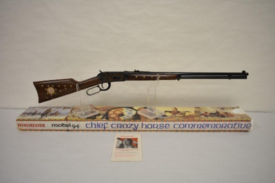 Gun. Winchester "Chief Crazy Horse" Commemorative .38-55 Rifle. C ...