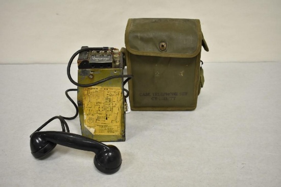 WW2 U.S. Army Field Telephone w Case | Guns & Military Artifacts ...