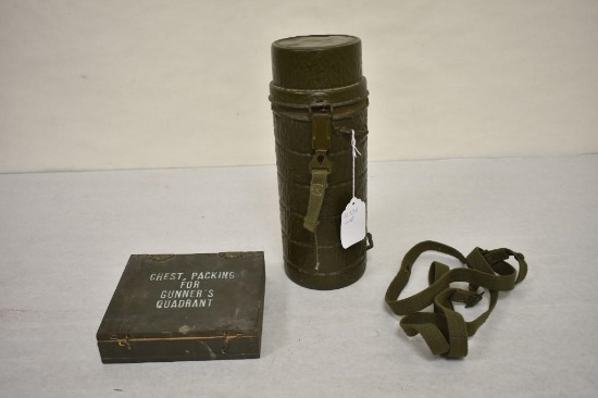 WW2 German Gas Mask Cannister & WW2 Chest Packing for Gunners Quadrant ...