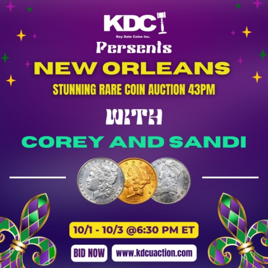 Key Date Coins Auction Catalog - Wow! New Orleans Stunning Rare Coin ...