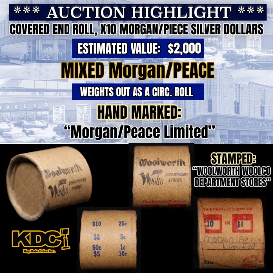 *EXCLUSIVE* x10 Mixed Covered End Roll! Marked "Morgan/Peace Limited ...