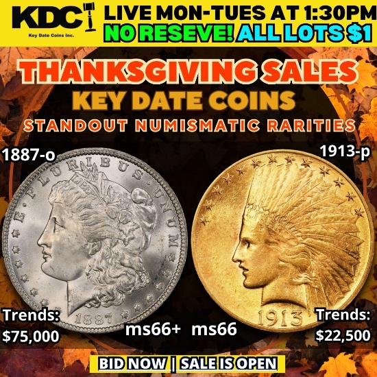 Key Date Coins Auction Catalog - Thanksgiving Sales & Black Friday Coin ...
