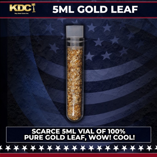 Scarce 5ml Vial of 100% Pure Gold Leaf. Wow! Cool! | Coins & Currency ...