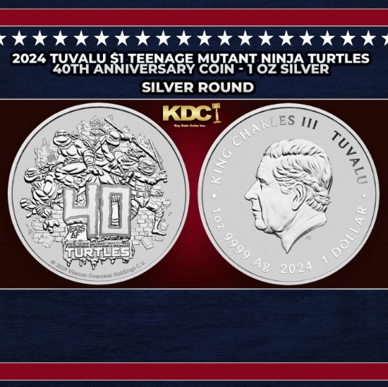 2024 Tuvalu $1 Teenage Mutant Ninja Turtles 40th Anniversary Coin - 1 ...