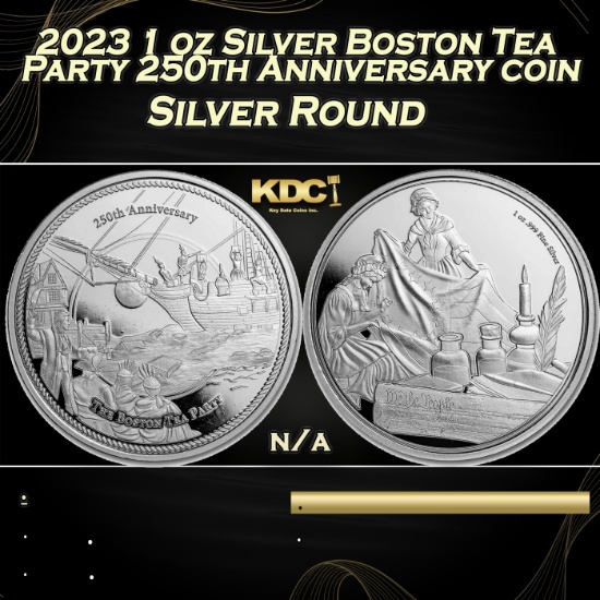 2023 1 oz Silver Boston Tea Party 250th Anniversary coin Round | Coins ...