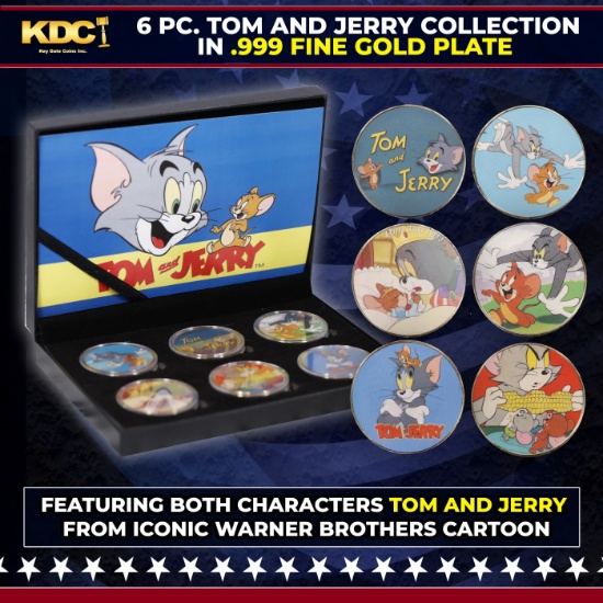 6 Coin Tom and Jerry Gold Plated Round Collection | Coins & Currency ...