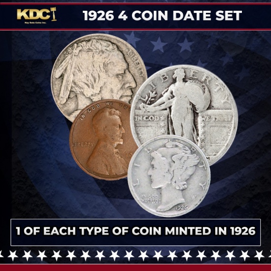 1926 5 Coin Date Set, 1 Of Each Type Of Coin Minted in 1926 | Coins ...