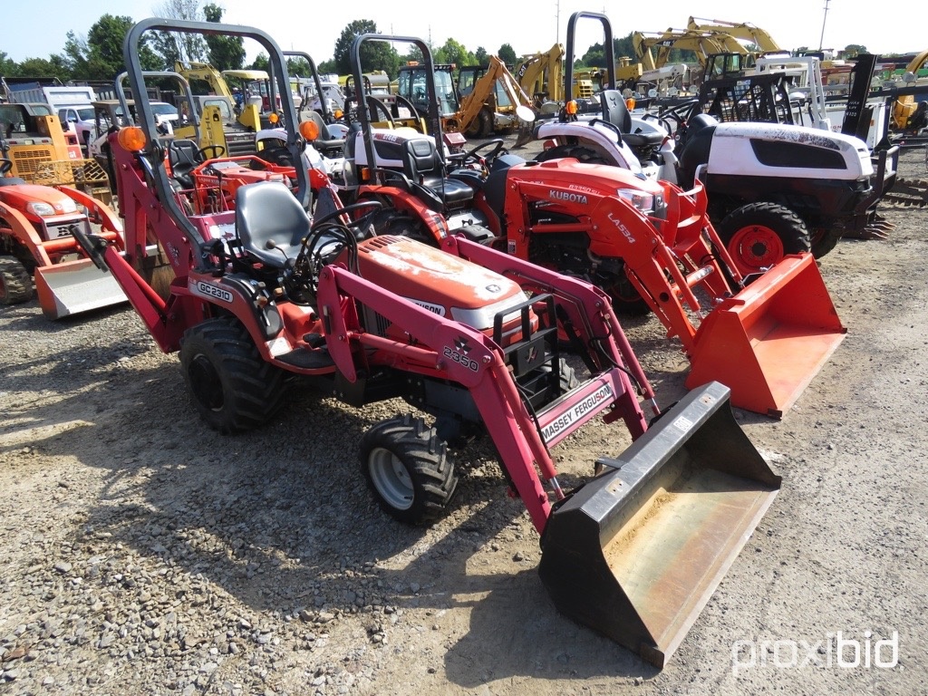 MASSEY FERGUSON GC2310 TRACTOR 4WD, LDR, BACKHOE, DSL, 435, 50% OFF