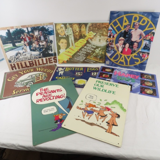 8 modern tin signs and wall posters Happy Days | Art, Antiques ...