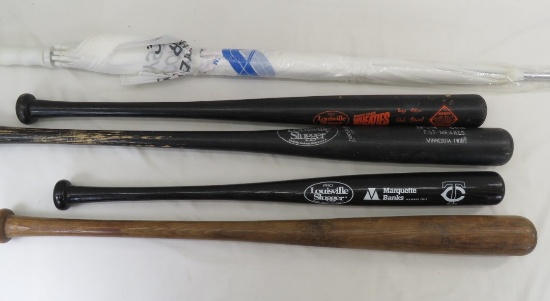 MN Twins Game Bat, 3 Other Bats & Umbrella | Online Auctions | Proxibid