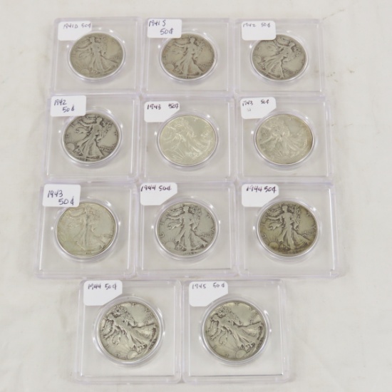 11 1941-1945 Walking Liberty Half Dollars | Coins & Currency Coins US Coins US Dollar Coins ...