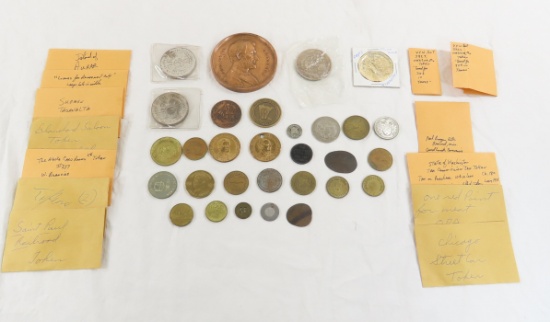 Collection of mixed tokens & coins | Online Auctions | Proxibid
