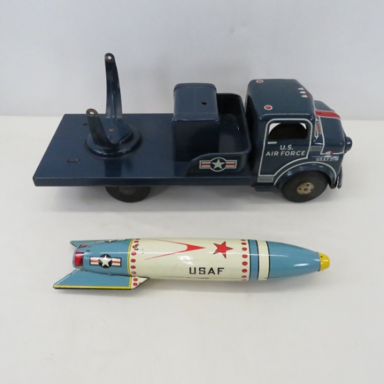 Vintage Marx USAF Searchlight Truck & Japan Rocket | Art, Antiques ...
