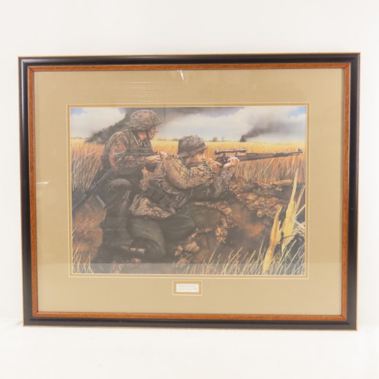 Waffen SS Sniper Eastern Front, 1944 Framed Litho | Online Auctions ...