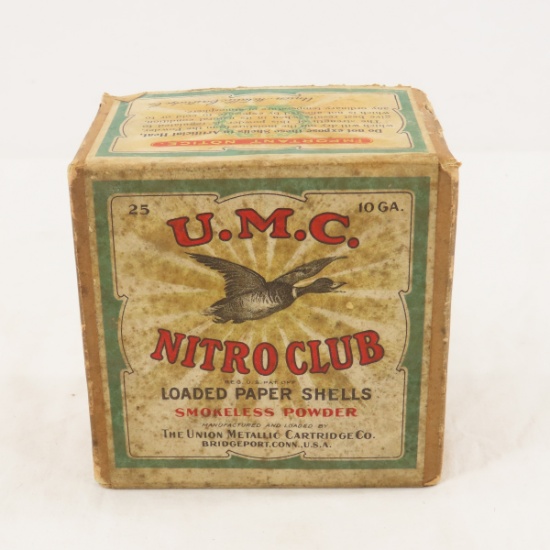 Vintage UMC Nitro club 10 GA paper Shell box | Guns & Military ...