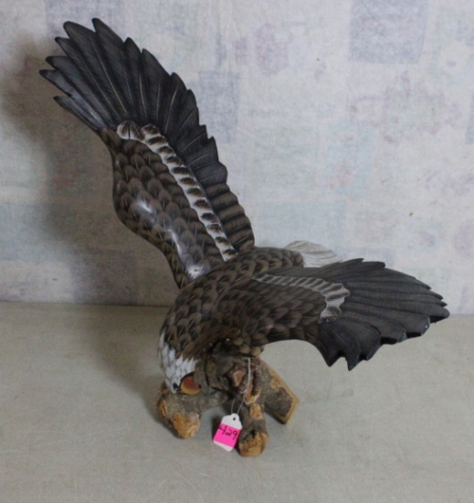 Wood Eagle Figure 21" Tall 23" Wing Span | Art, Antiques & Collectibles ...