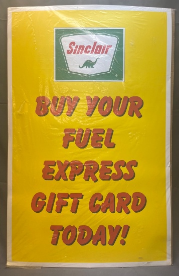 Sinclair Fuel Express Gift Card Advertisement Sign, 28×44? | Art ...
