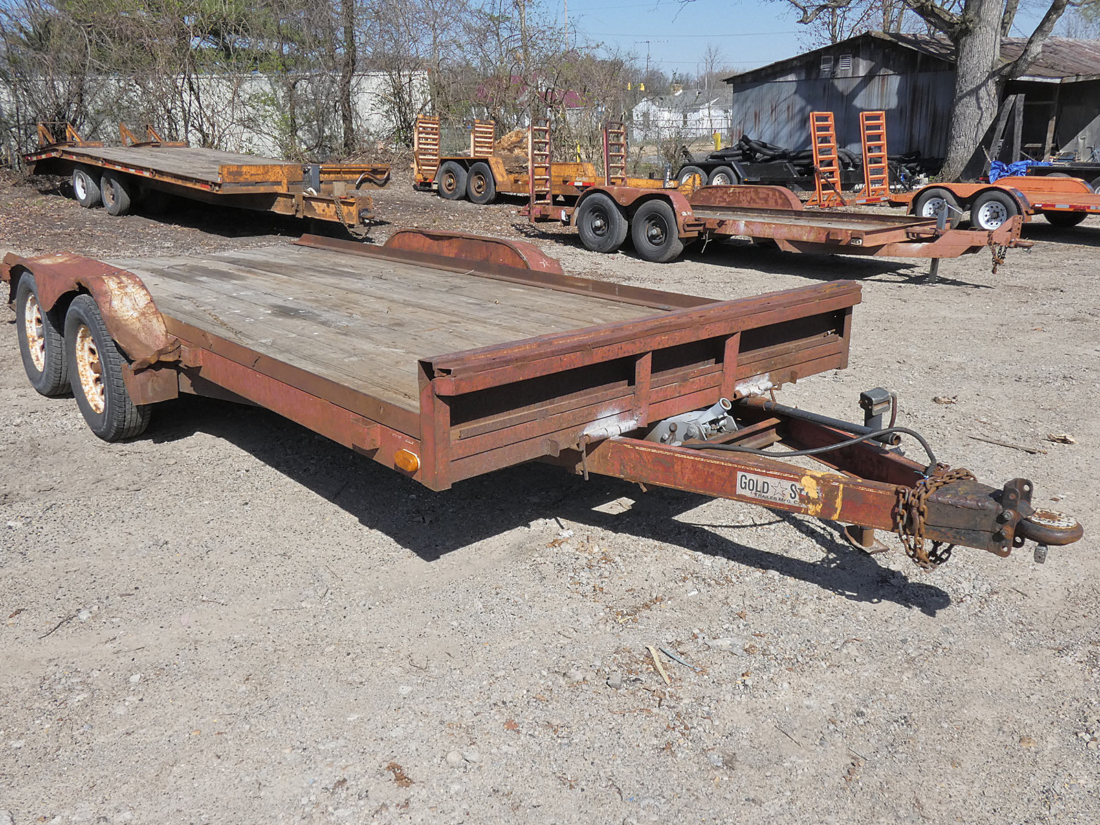1995 Gold Star Tandem Tilt Trailer, 7'x16' Deck, | Proxibid