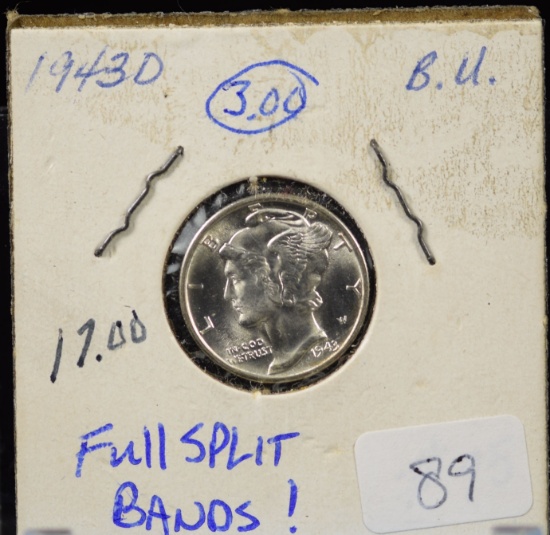 1943-D Mercury Dime Full Split Band GEM | Coins & Currency Coins US Coins Dimes Mercury Dimes ...