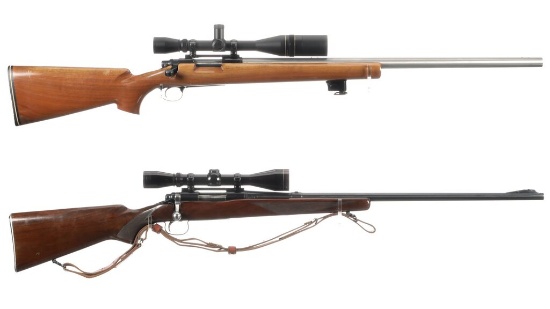 Two Remington Bolt Action Rifles with Scopes | Guns & Military ...