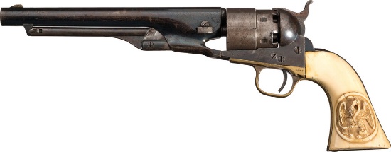 Colt 1860 Army Revolver with Relief Carved Eagle and Snake Grip | Guns ...