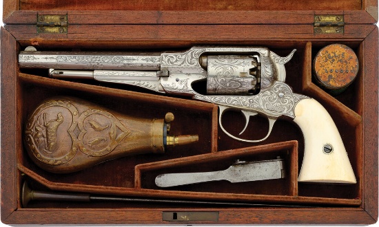 Engraved Remington Rider Double Action New Model Belt Revolver | Guns ...
