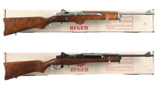 Two Ruger Mini-14 Semi-Automatic Rifles with Boxes | Guns & Military ...