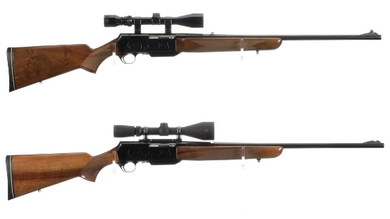Two Browning High Power BAR Semi-Automatic Rifles with Scopes | Guns ...