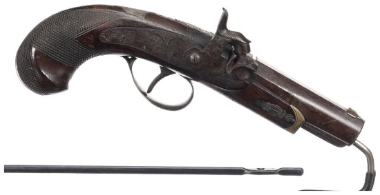 Gold Banded and Silver Mounted Deringer Percussion Pocket Pistol | Guns ...