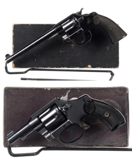 Two Colt Double Action Revolvers with Boxes | Guns & Military Artifacts ...