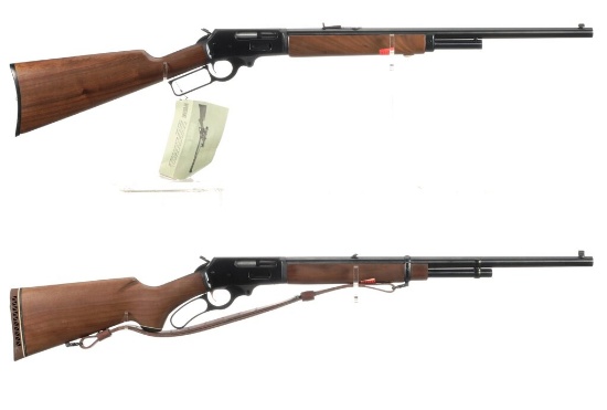 Two Marlin Firearms Co. Lever Action Rifles with Boxes | Guns ...