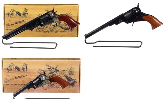 Three Italian Percussion Revolvers with Boxes | Guns & Military ...