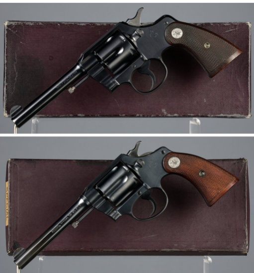 Two Colt Double Action Revolvers with Boxes | Guns & Military Artifacts ...