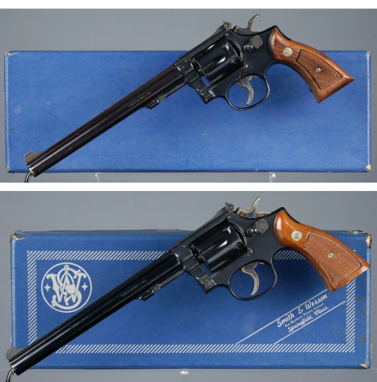 Two Smith & Wesson Model 17-4 Double Action Revolvers | Guns & Military ...