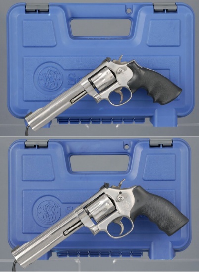 Two Smith & Wesson Double Action Revolvers with Cases | Guns & Military ...