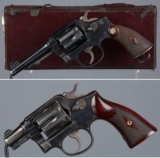 Two Smith & Wesson .38 Military & Police Double Action Revolvers | Guns ...