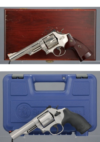 Two Smith & Wesson Double Action Revolvers with Cases | Guns & Military ...
