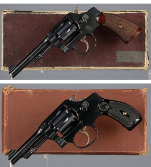 Two Smith & Wesson Double Action Revolvers with Boxes | Guns & Military ...