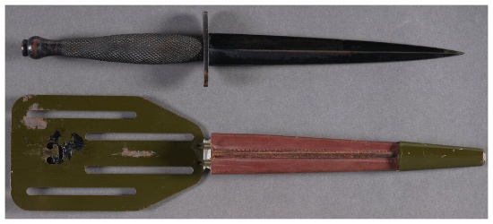World War II OSS Pattern Stiletto with "Pancake Flipper" Sheath | Guns ...