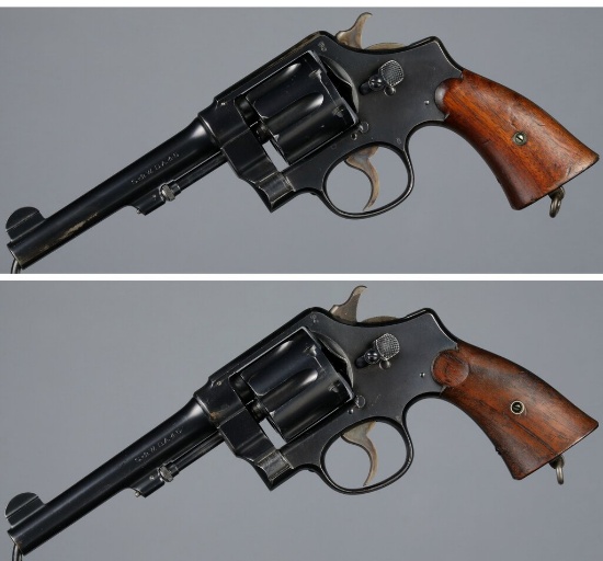 Two U.S. Smith & Wesson Model 1917 Double Action Revolvers | Guns & Military Artifacts Handguns ...