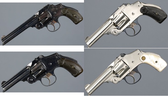 Four Smith & Wesson .38 Safety Hammerless Double Action Revolver | Guns ...