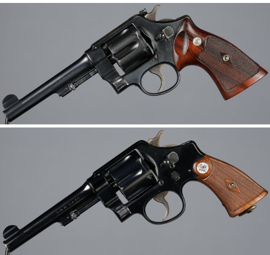 Two Smith & Wesson Model 1917 Double Action Revolvers | Guns & Military Artifacts Handguns ...