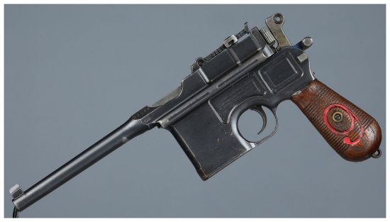 WWI German Mauser C96 "Red 9" Broomhandle with Holster Stock Rig | Guns ...