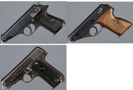 Three World War II Era German Semi-Automatic Pistols | Guns & Military ...