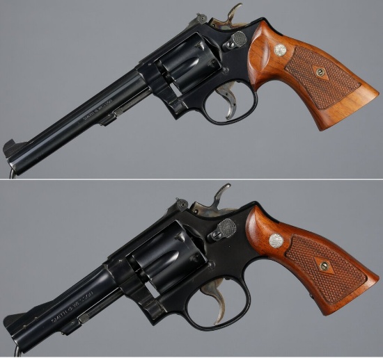 Two Smith & Wesson K-38 Double Action Revolvers | Guns & Military ...